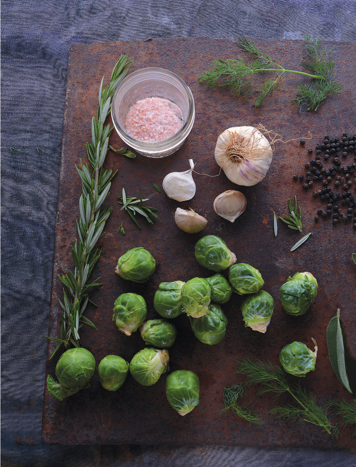 Fermented Herb and Garlic Brussels Sprouts (Or Sprout Kraut)